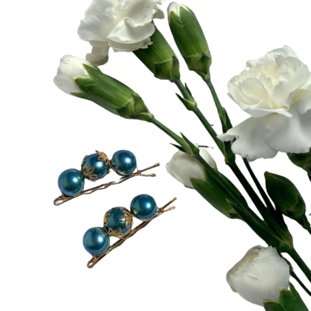 Turquoise Tale Hair Pins Hairclips Parisian Hair Pins - Etsy