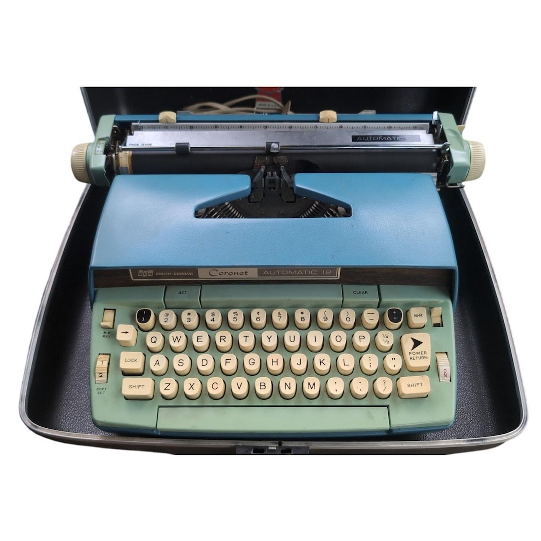 Vintage Smith Corona Coronet Automatic 12 Electric Typewriter W/ Case ...