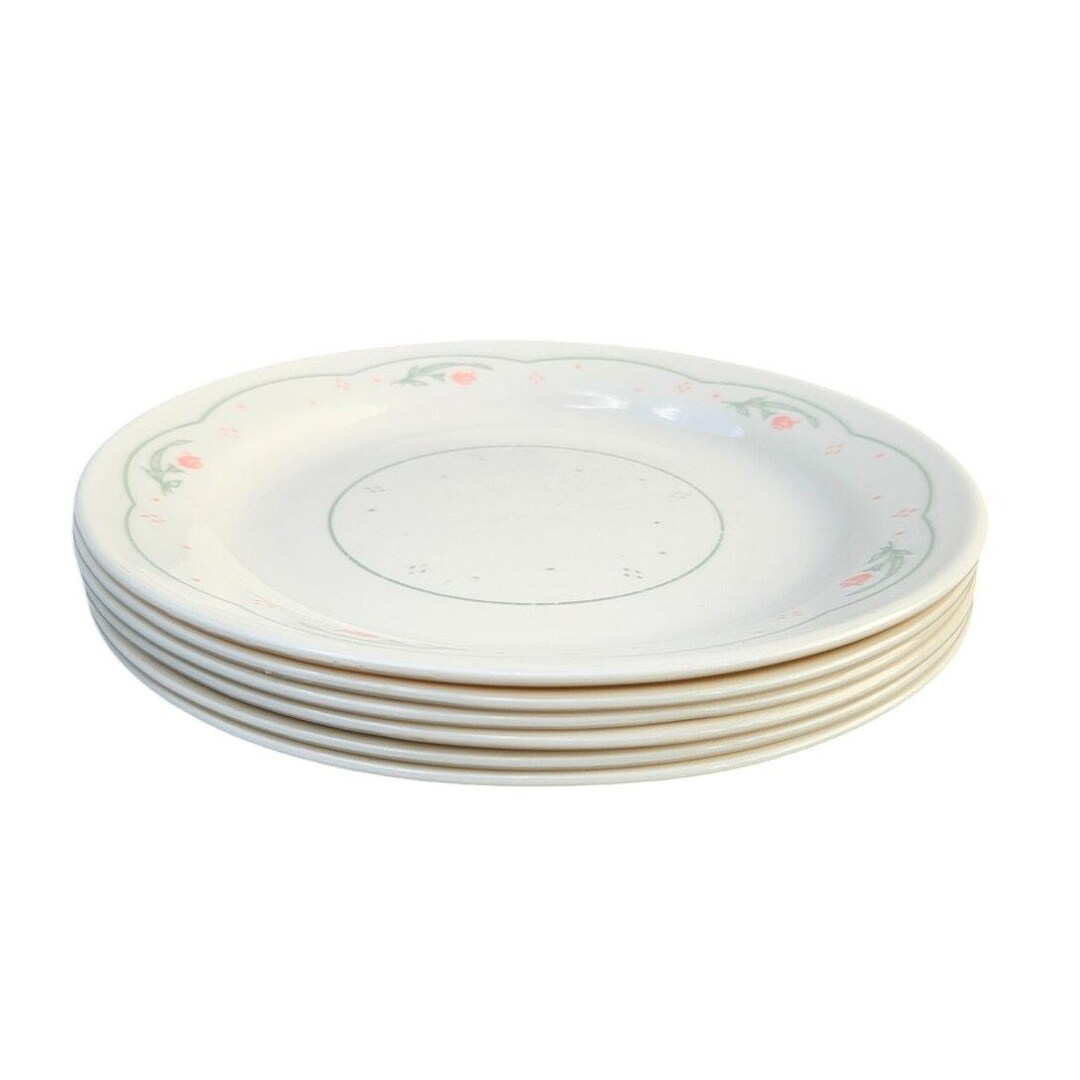 6 Calico Rose Corelle 7.25" Plates Bread Salad Sandwich Excellent - Etsy