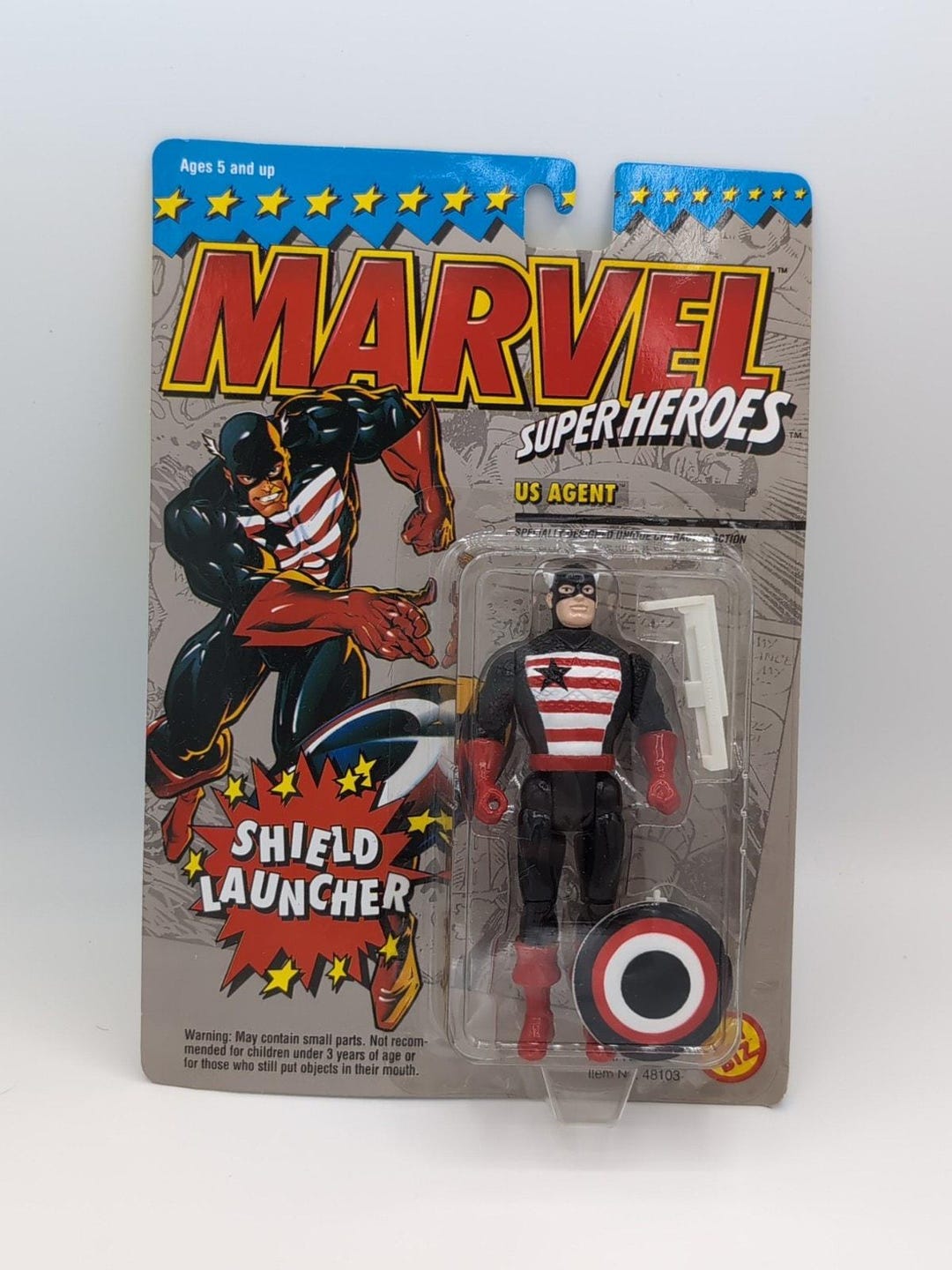 Vintage 1994 Toy Biz Marvel Super Heroes U.S. Agent Action Figure New ...