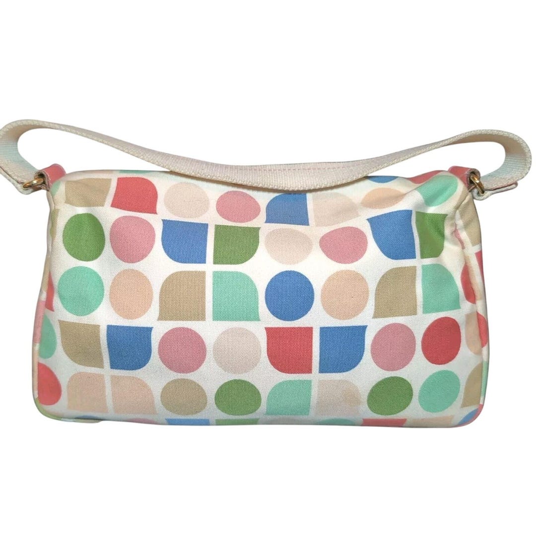 Kate Spade Pastel Signature Geometric Dots Canvas Bag Purse Shoulder ...