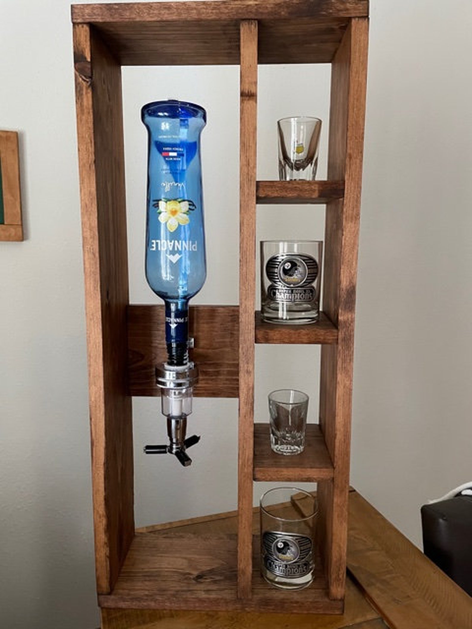 Liquor Dispenser, Alcohol Dispenser, Wooden Alcohol Dispenser, Man Cave ...