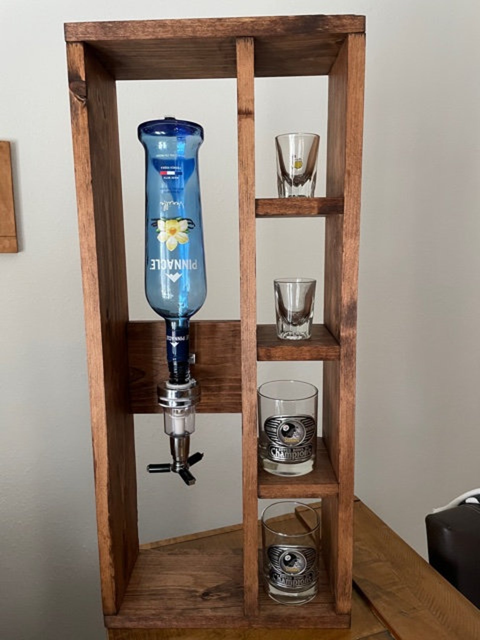 Liquor Dispenser, Alcohol Dispenser, Wooden Alcohol Dispenser, Man Cave ...