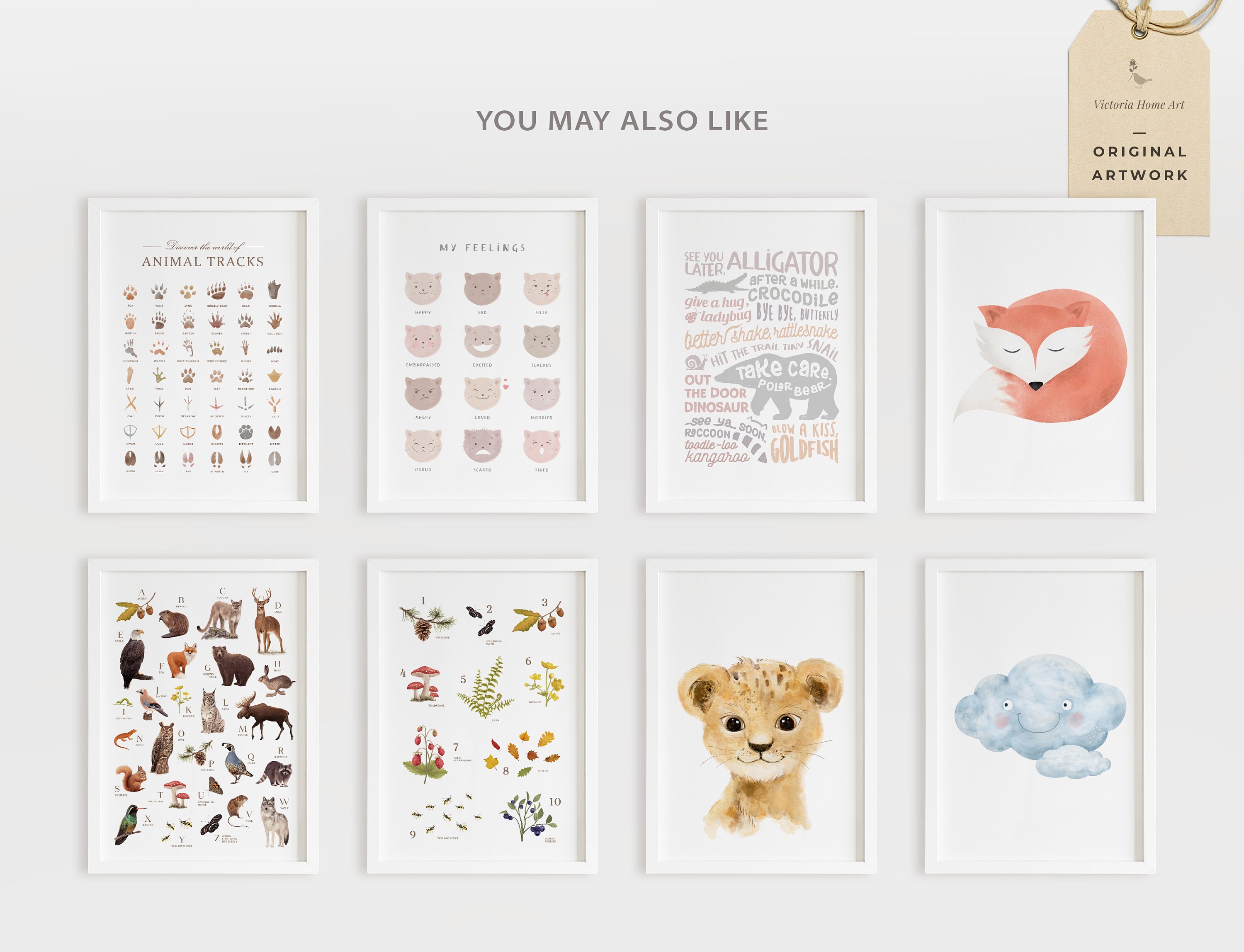 Woodland Alphabet Poster Forest Animal ABC Print Woodland | Etsy