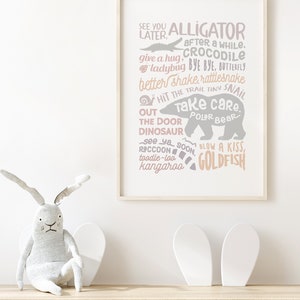 See You Later Alligator Print, After a While Crocodile Poster, Kid's ...