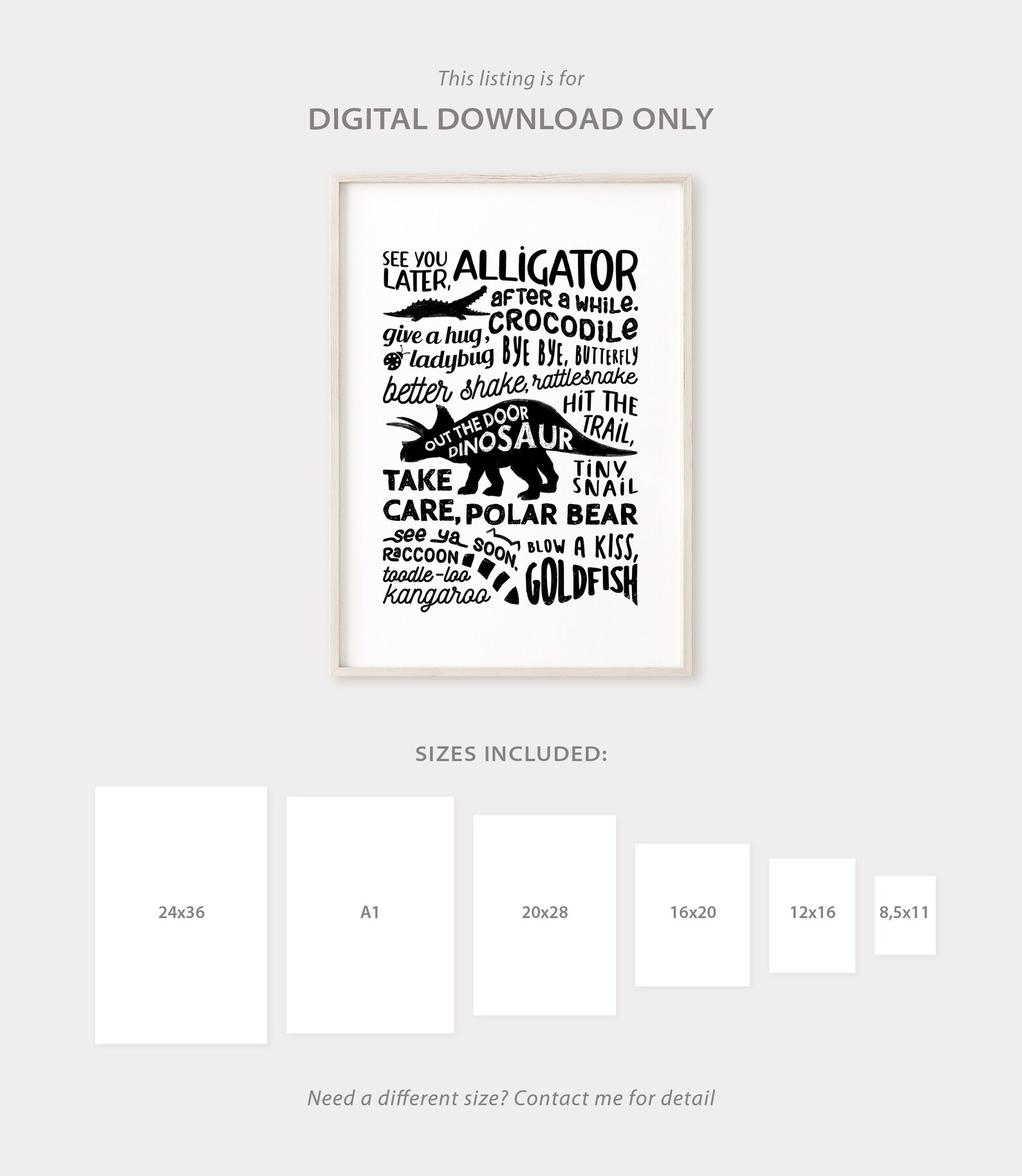 See You Later Alligator Poster Dinosaur Classroom Art - Etsy