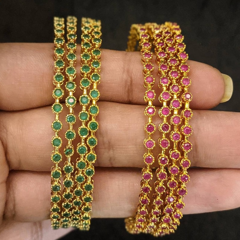 Stone Bangles - Etsy