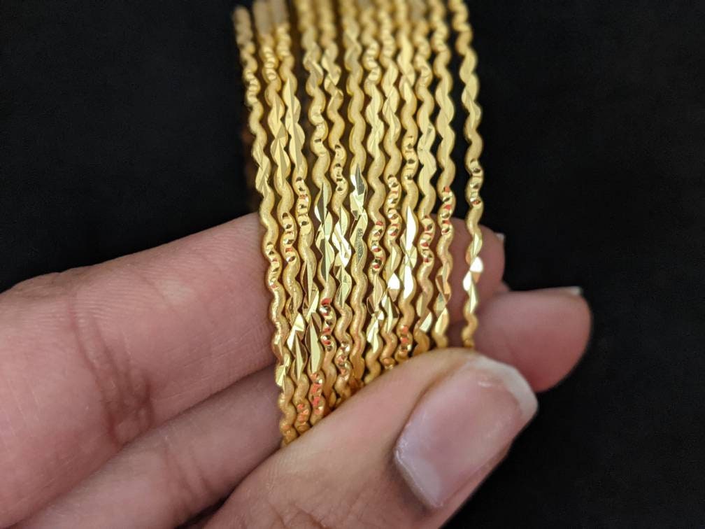 Gold Plated 12 Set Bangles/india Bangles/wedding Bangles/india | Etsy
