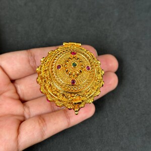 Indian God Kempu Gold Sindoor Box/nakshi Kumkum Box/wedding Gift/pooja ...
