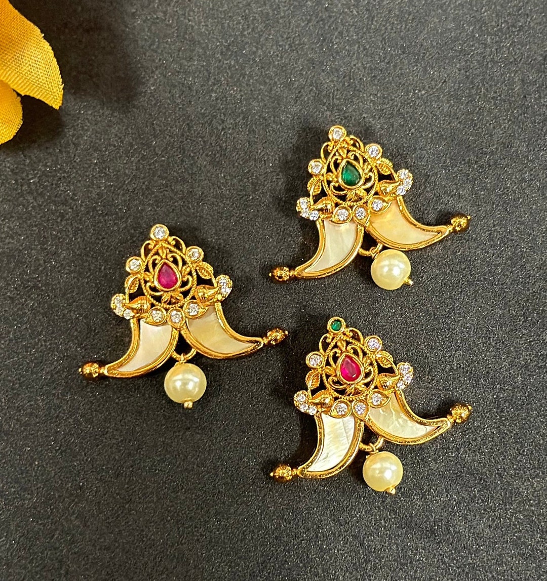 Handcrafted Indian Double Puli Goru Pendant Small Size - Etsy