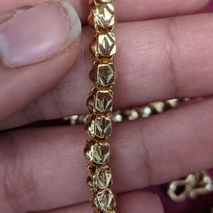 South Indian Manglasutra Chain/gold Plated Broad Chain/24" Chain/long ...