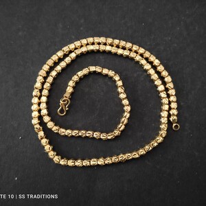 South Indian Manglasutra Chain/gold Plated Broad Chain/24" Chain/long ...