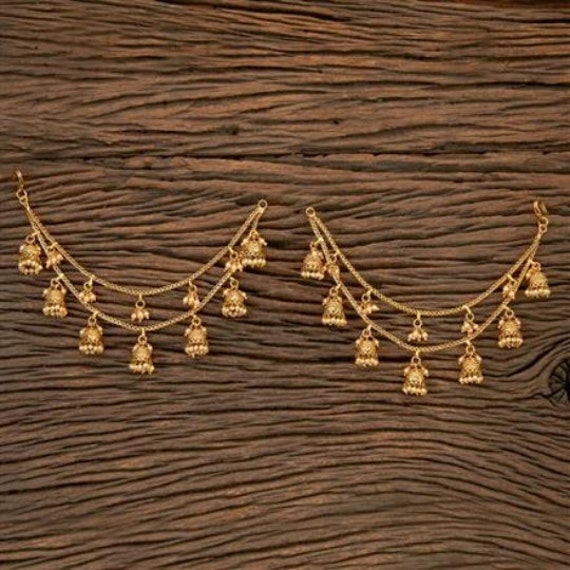 Gold side ear chain designs with price store