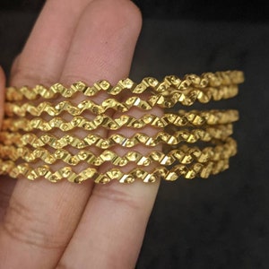 2 Designs Six Gold Bangles/india Gold Bangles/guarantee 6 Set Bangles/2 ...