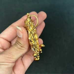 Antique Finish Lakshmi Big Locket/temple Jewelry/nakshi CZ Laxmi ...