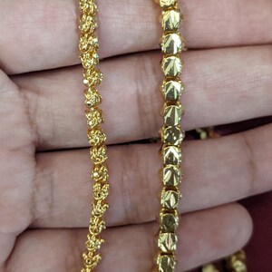 South Indian Manglasutra Chain/gold Plated Broad Chain/24" Chain/long ...