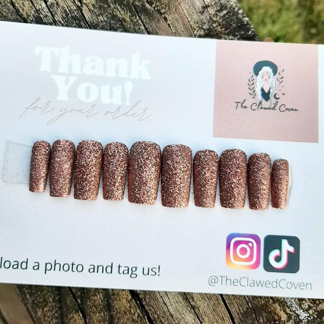 Mocha Press on Nails - Etsy
