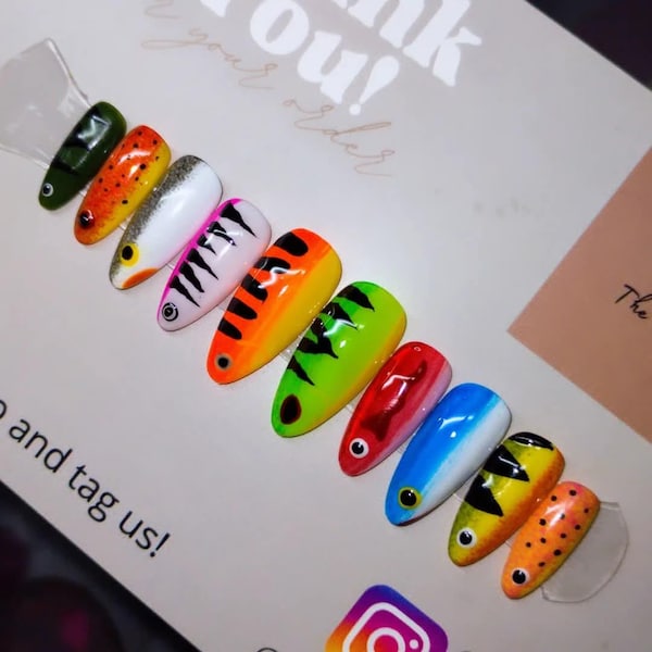 Fishing Lure Nails - Etsy