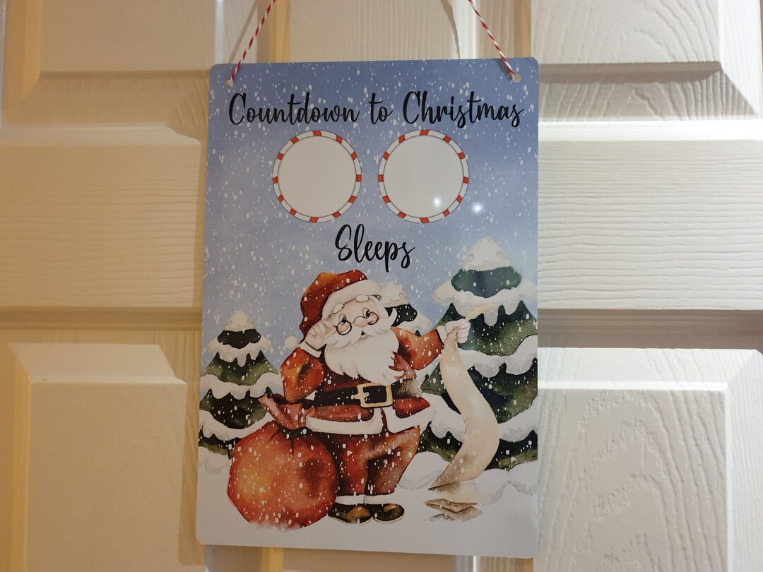 Countdown to Christmas Wipeable Sign - Etsy UK