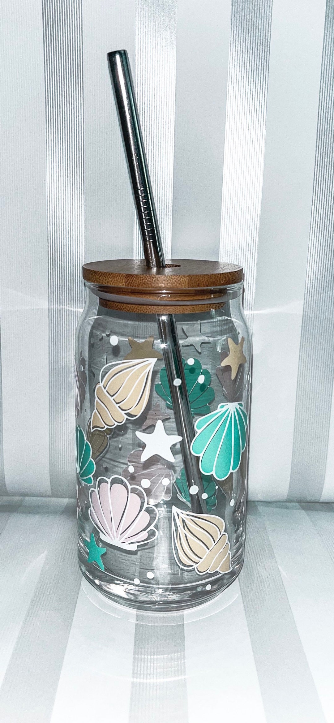 Sea Shell Glass Sea Shell Cup Shell Glass Cup Beach Glass - Etsy