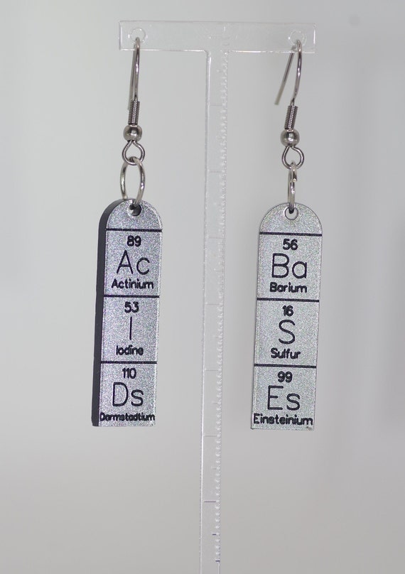 Personalised Periodic Table Chemistry Earrings Gift for - Etsy