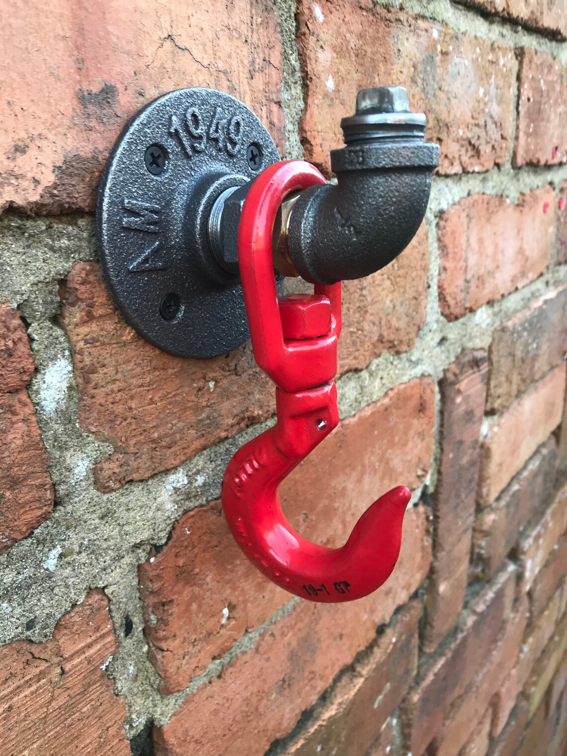 Red Cast Iron Coat Hook, Quirky Wall Mount Coat Hook, Small Entrance ...