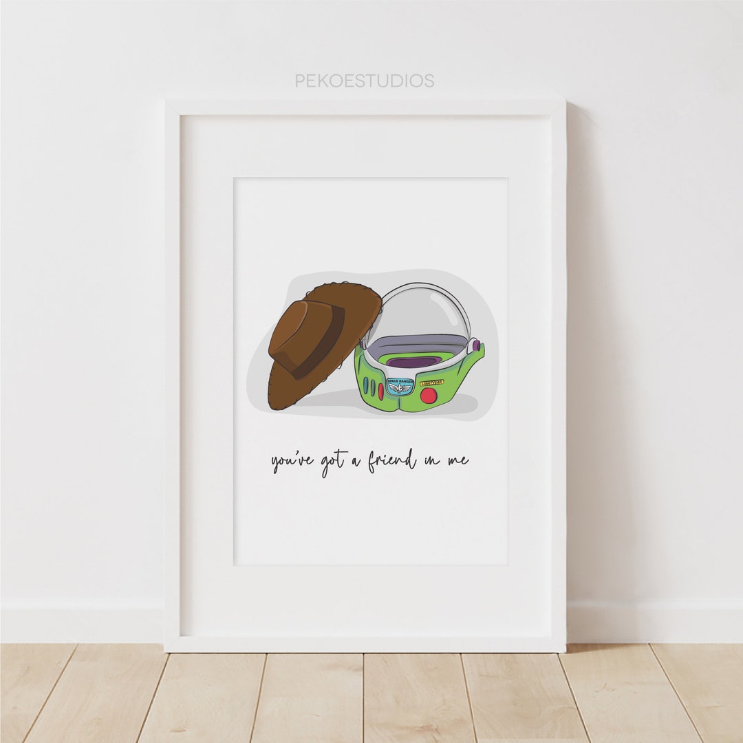 Toy Story Wall Art, Physical Print, Minimal Nursery Decor, Movie Quote ...
