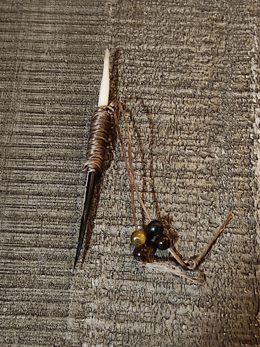 Genuine Porcupine Quill Cowboy Toothpick With Tiger Eye Stone Beads 4 ...