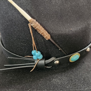 Genuine Porcupine Quill Cowboy Toothpick With Turquoise Beads 4 Inch - Etsy