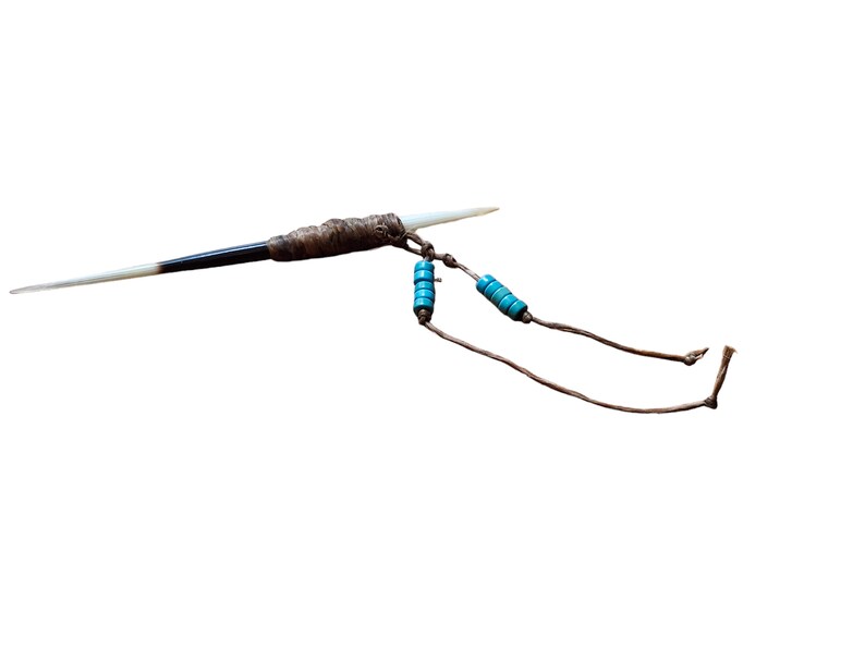 Genuine Porcupine Quill Cowboy Toothpick With Turquoise Beads 4 Inch - Etsy