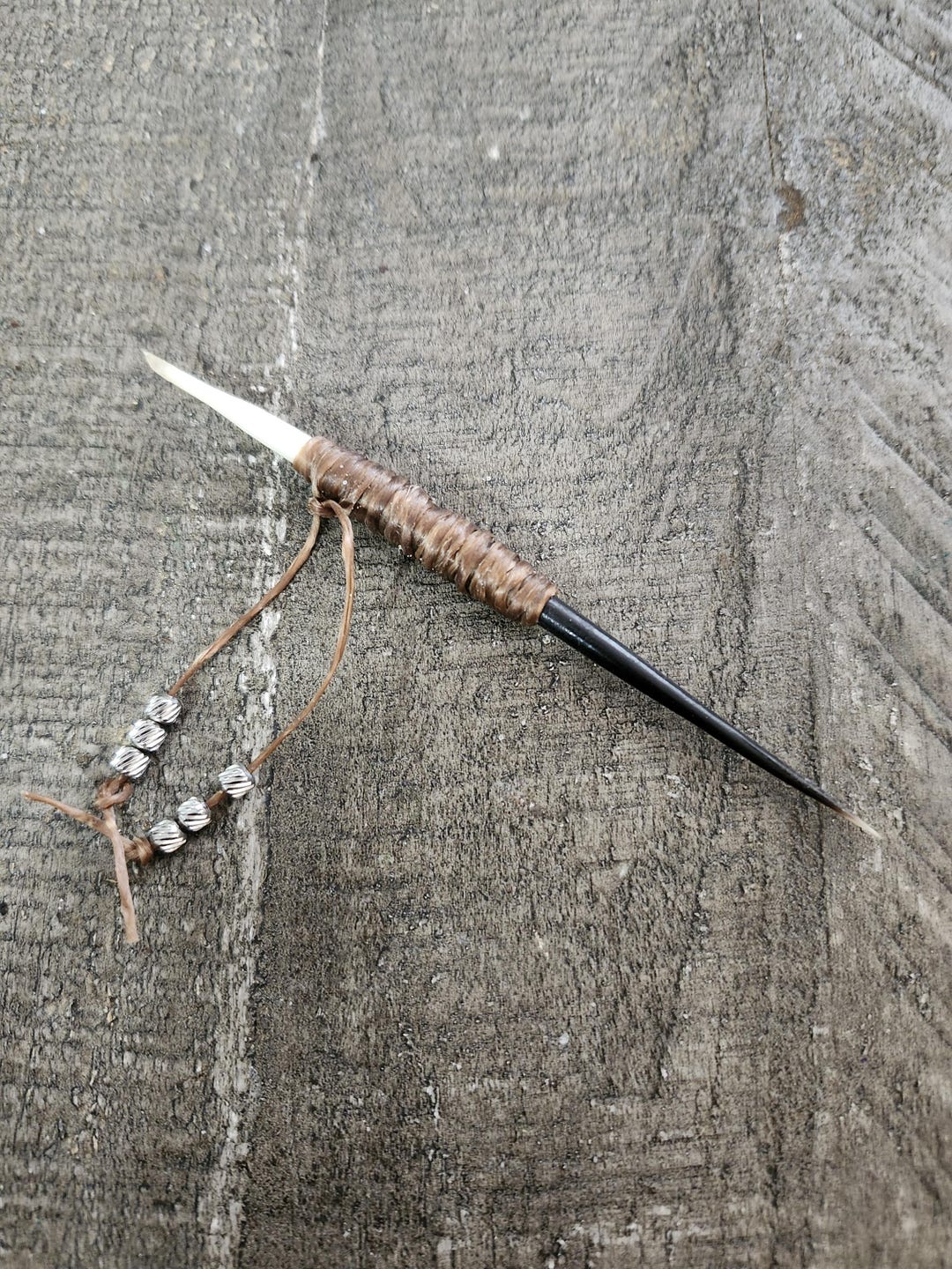 Genuine Porcupine Quill Cowboy Toothpick With Silver Beads 4 Inch - Etsy