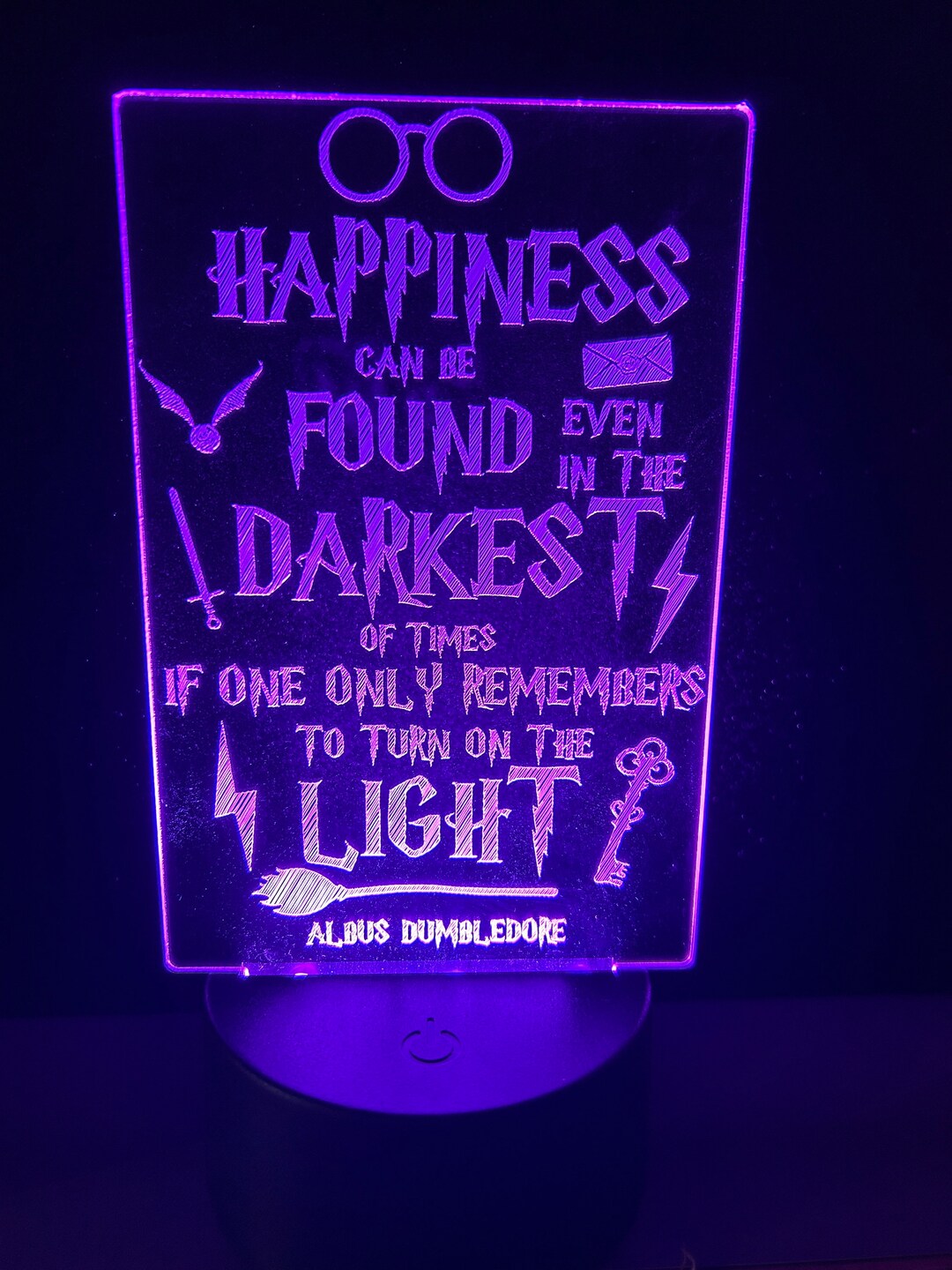 HP Dumbledore Quote Night Light - Etsy