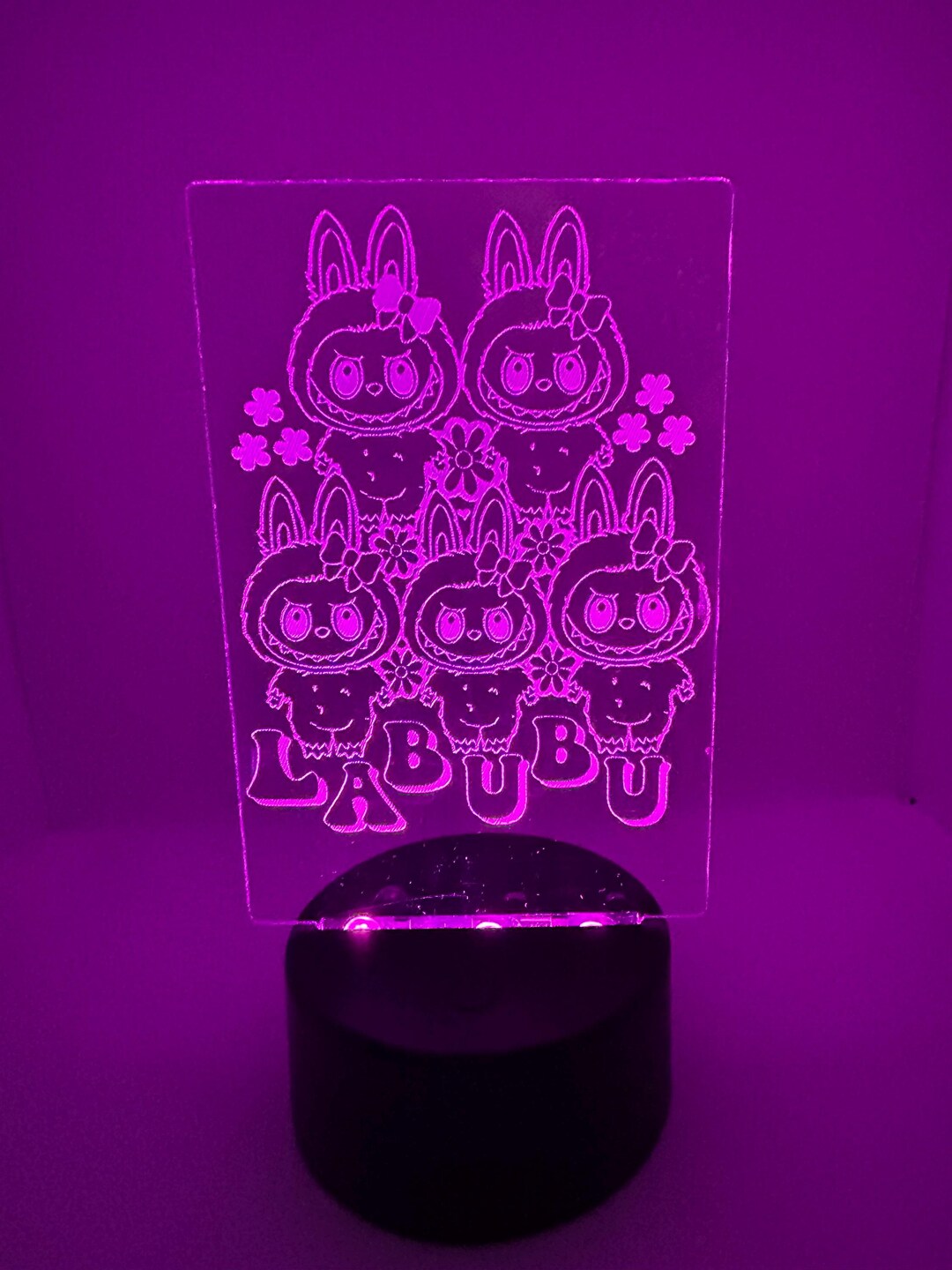Labubu Acrylic Night Light - Etsy
