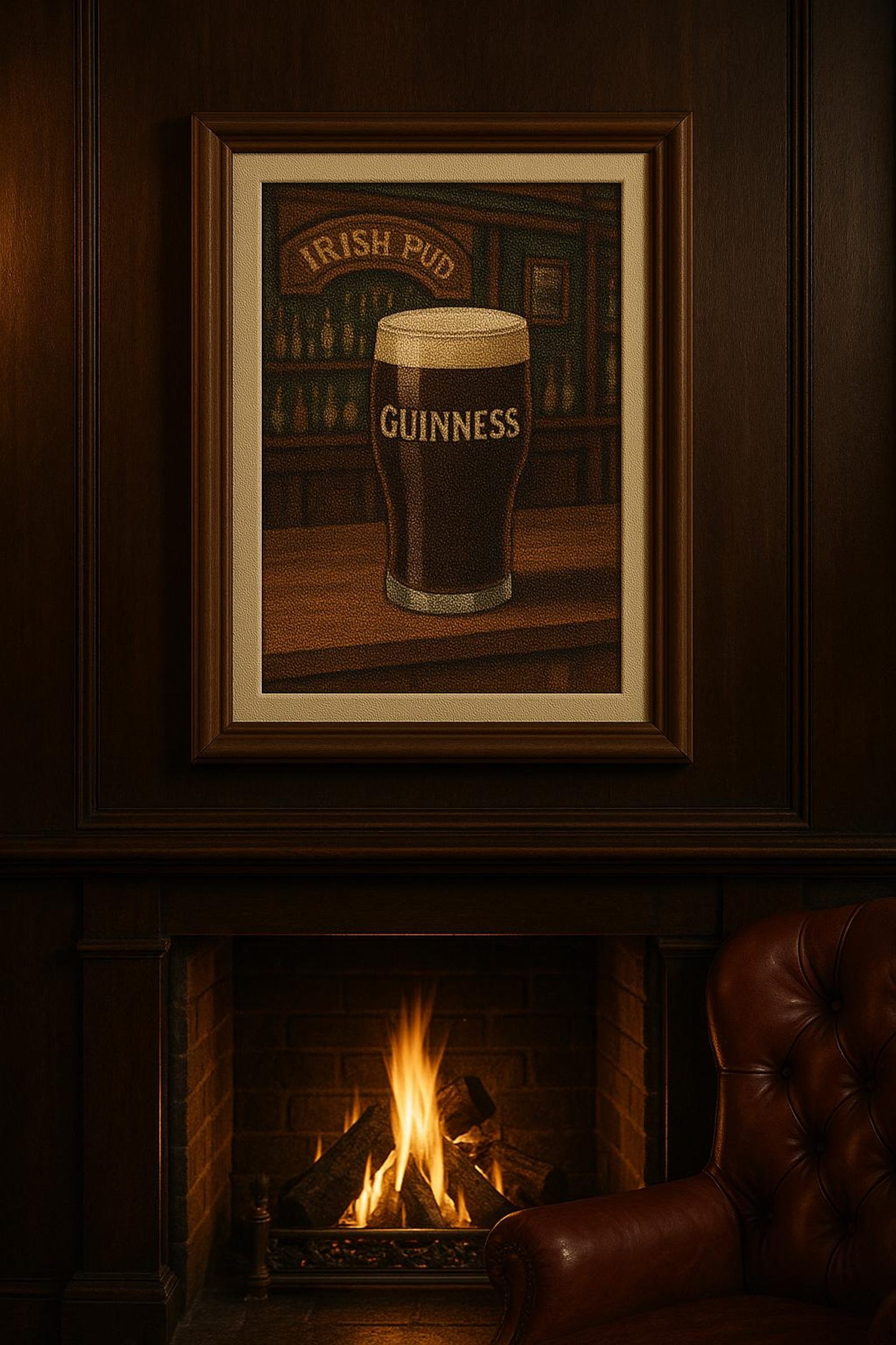Guinness Pint Wall Art – Irish Pub Decor | Beer Print for Home Bar ...