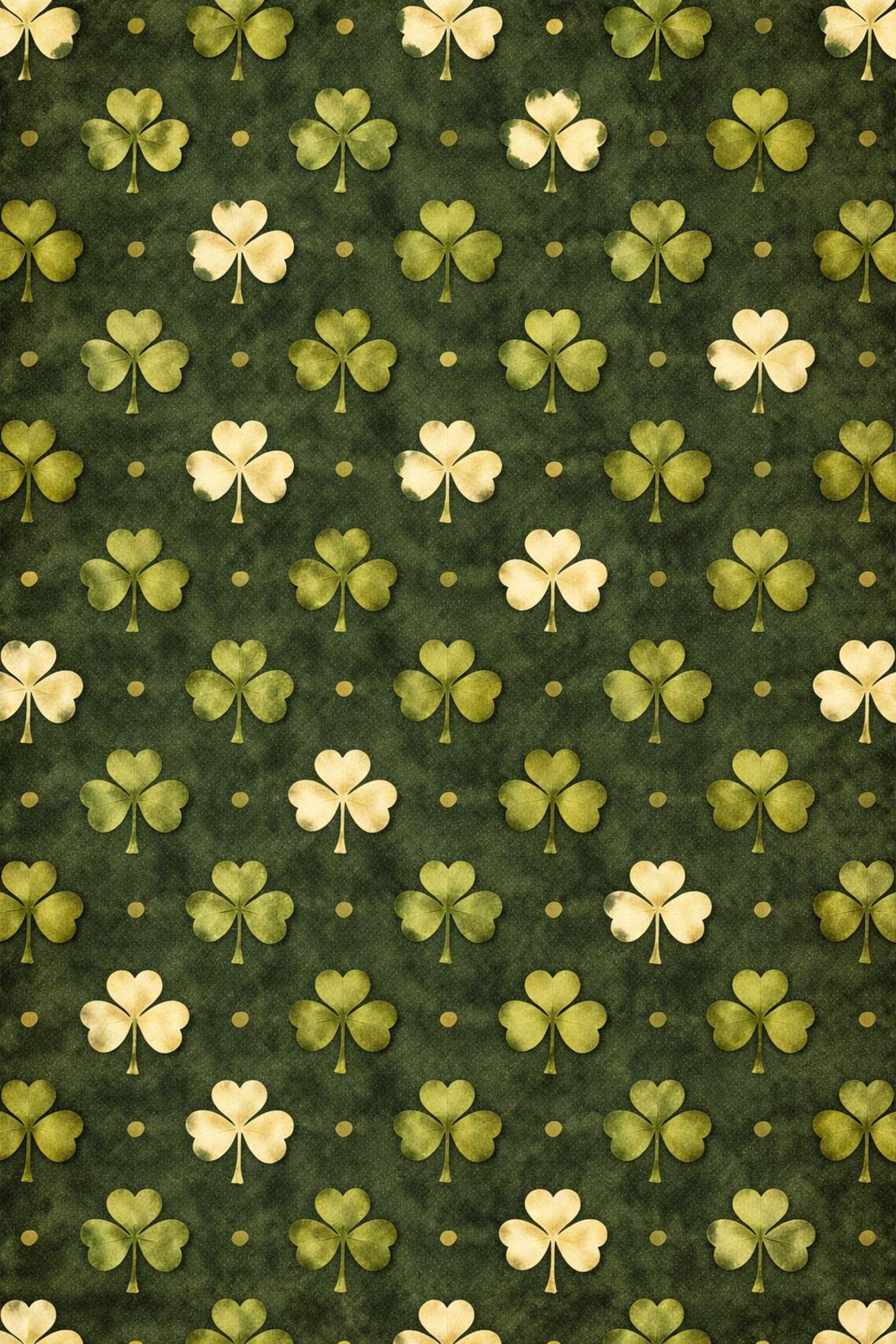 Shamrock Pattern | St Patrick's Day Seamless Print (digital Download ...