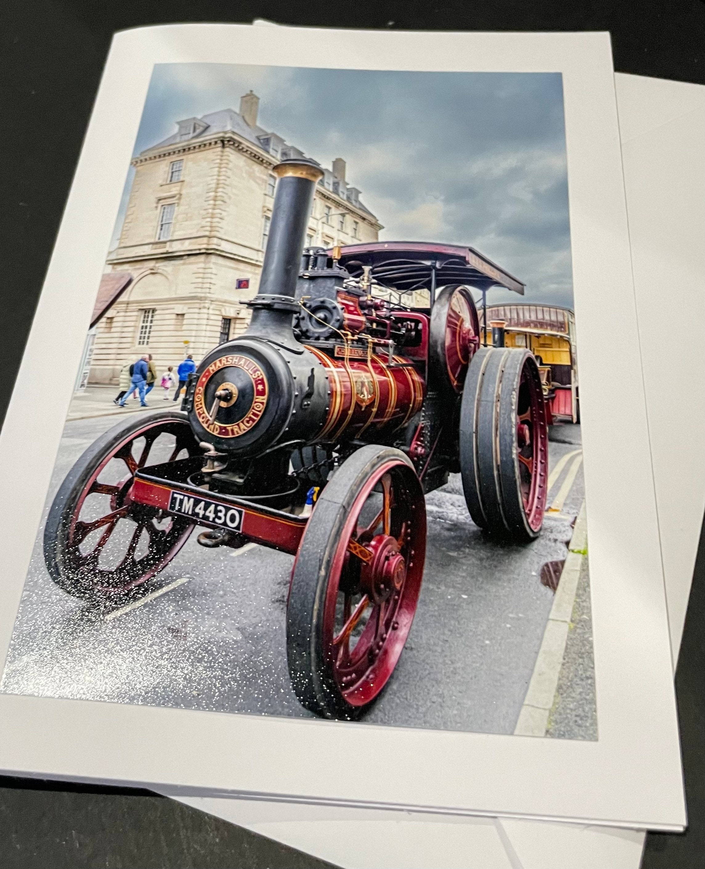 Vintage Traction Engine Birthday Card / Get Well Soon / Fathers Day ...