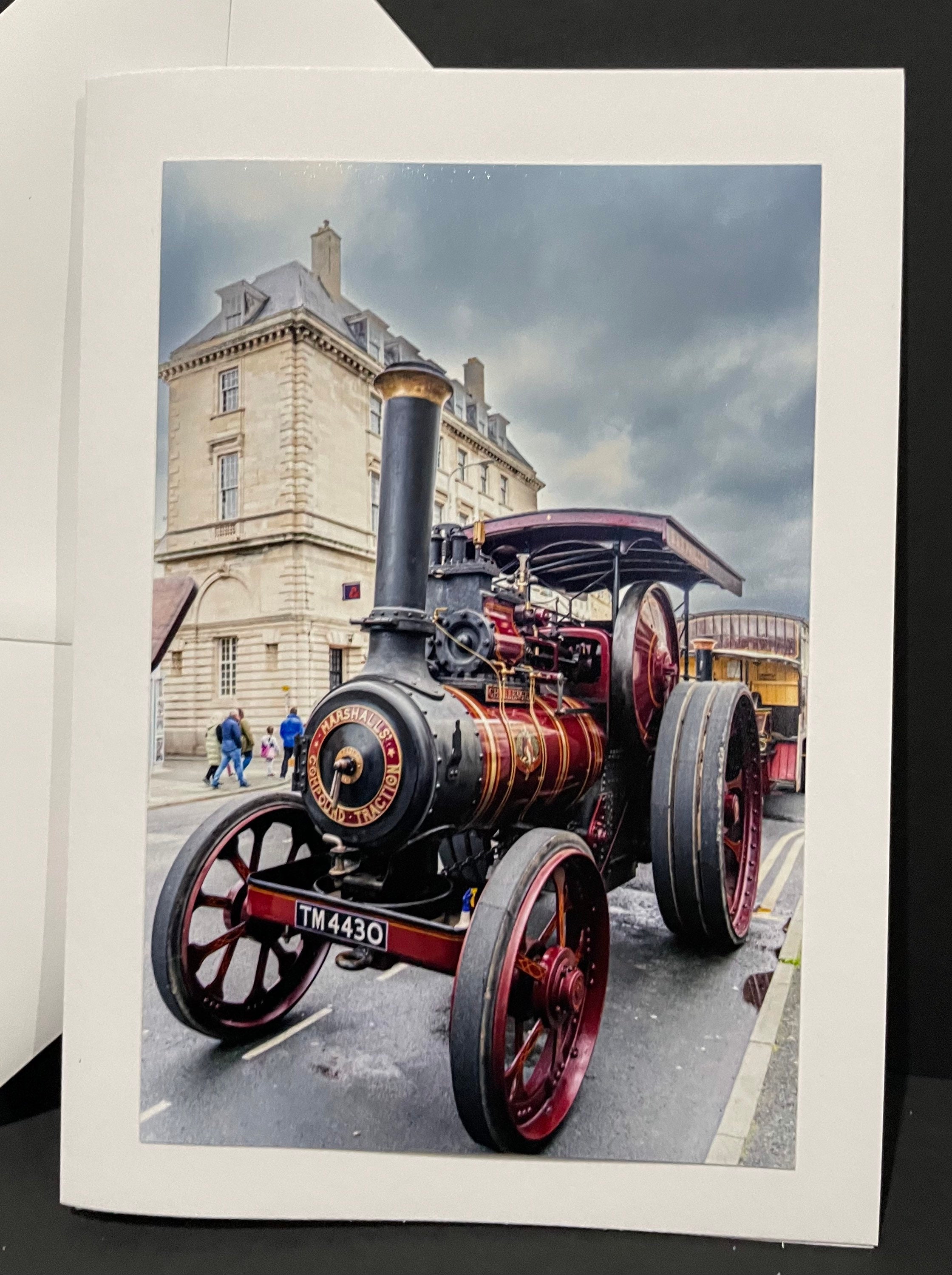 Vintage Traction Engine Birthday Card / Get Well Soon / Fathers Day ...