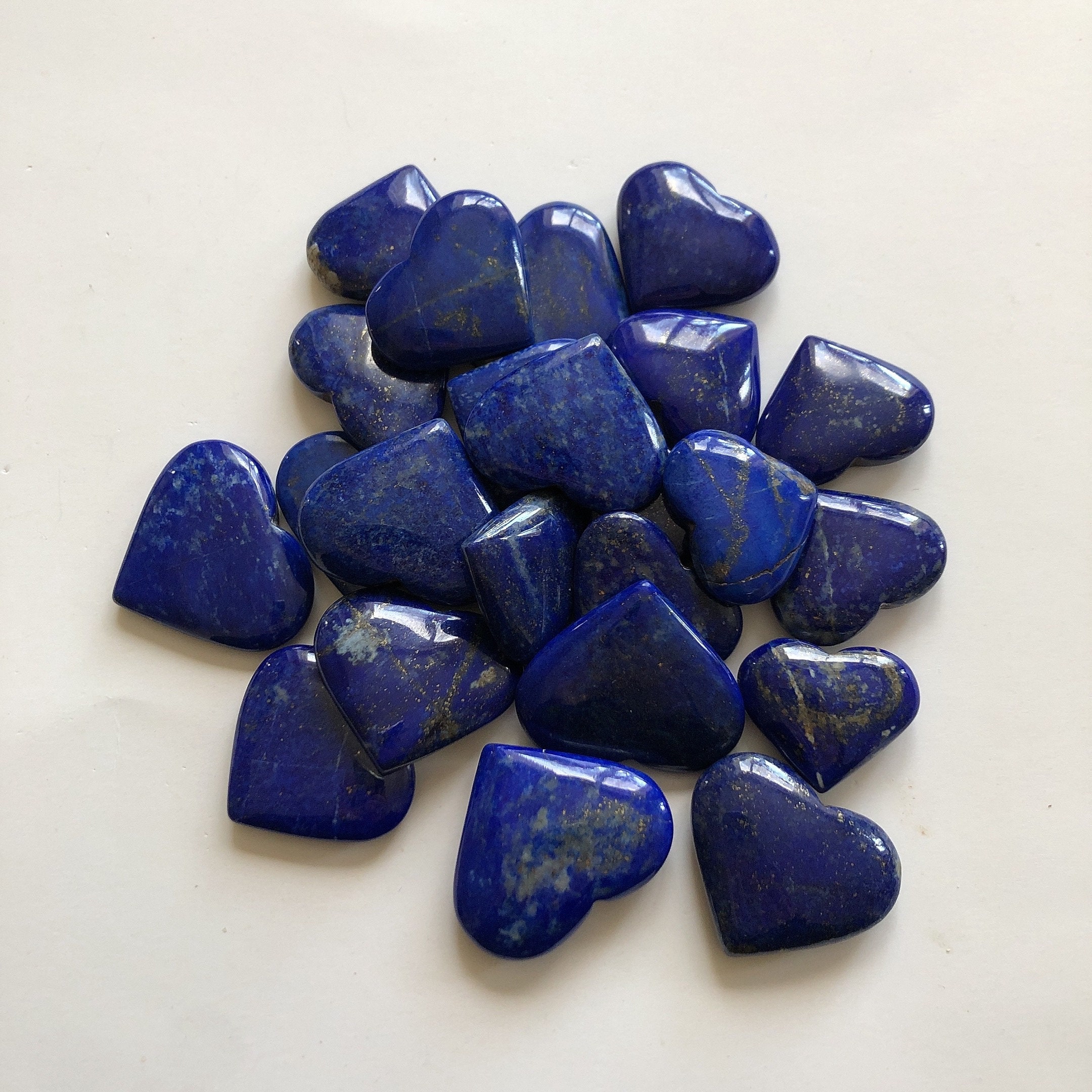 Lapis Heart Hand Polished From Afghanistan | Etsy