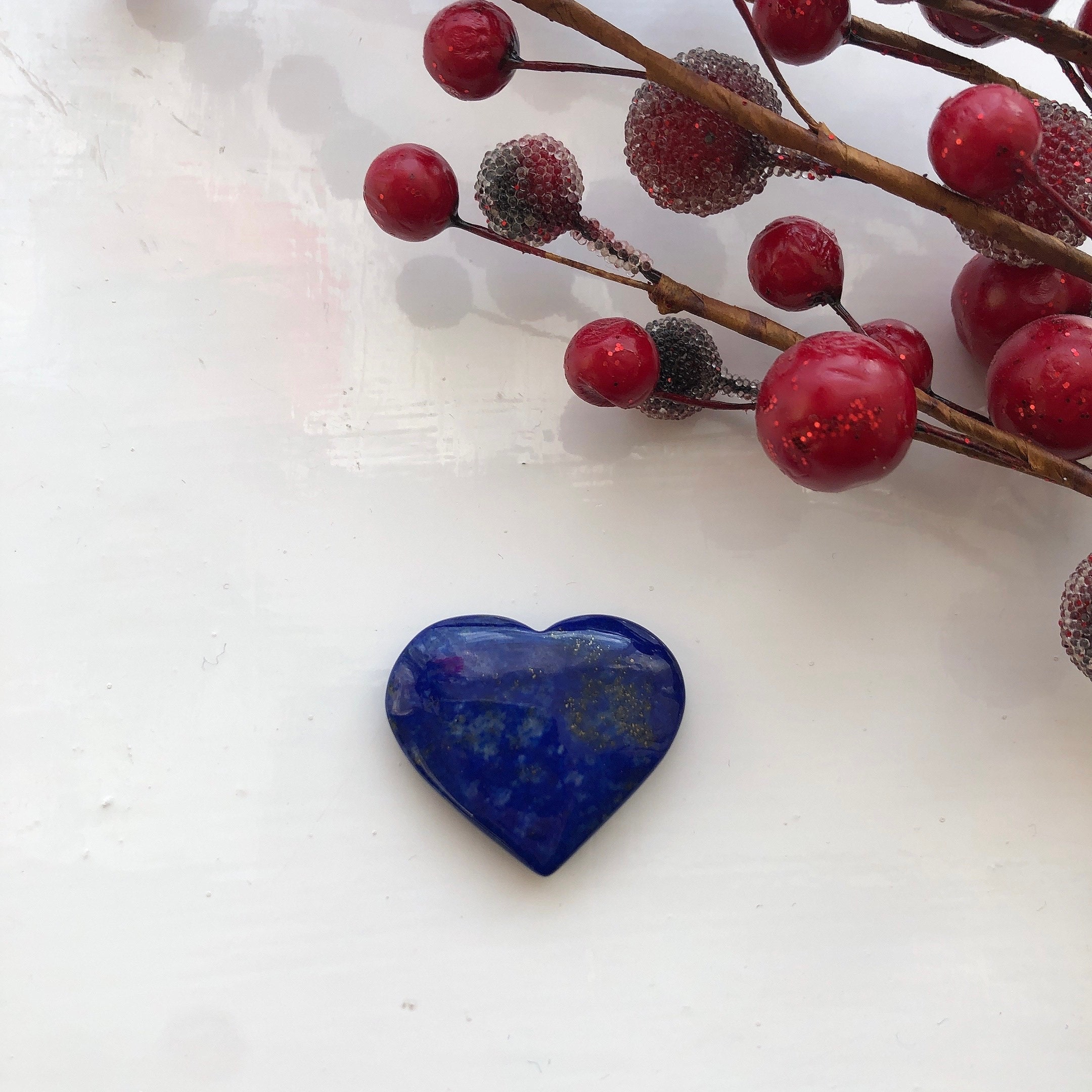 Lapis Heart Hand Polished From Afghanistan | Etsy