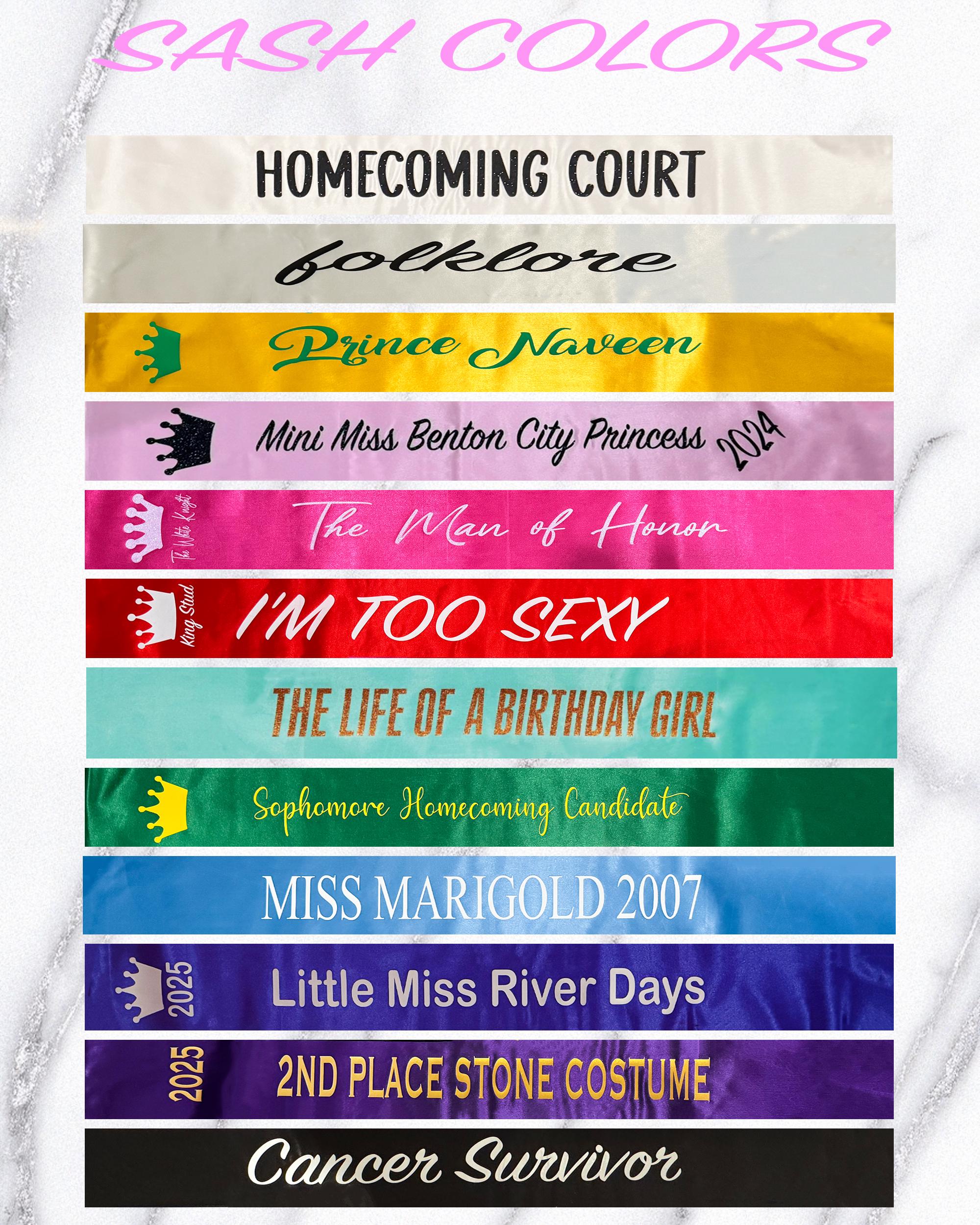 Child Custom Satin Sash: Personalized Pageant, Birthday, Prom - Etsy