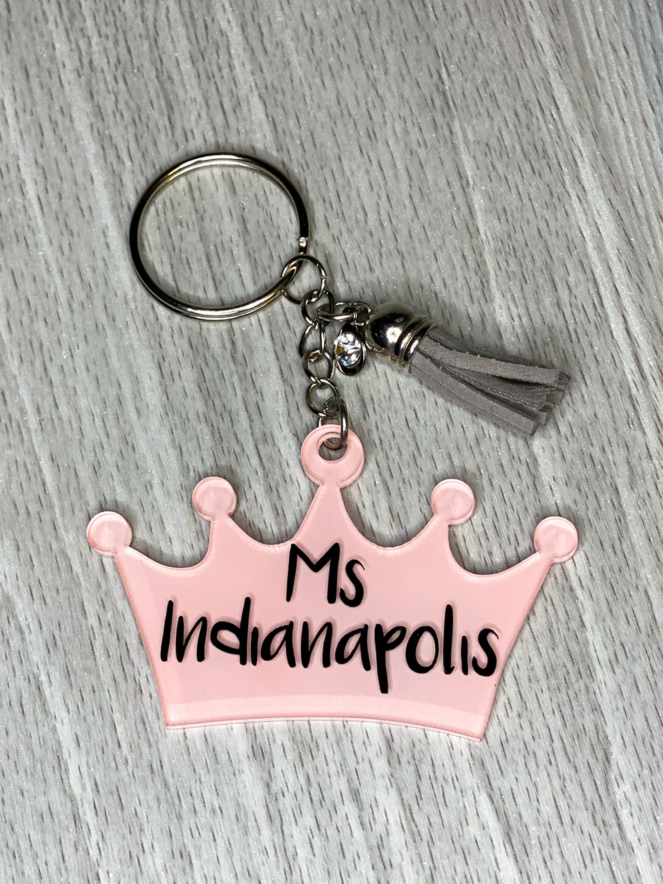 Personalized Crown Keychain Pageant Girl Keychain Crown - Etsy
