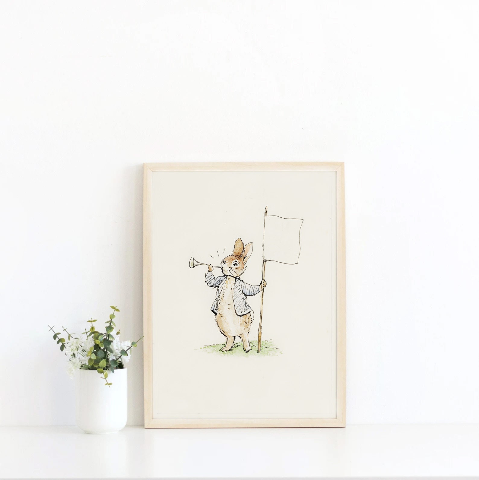 Vintage Peter Rabbit Sketch, Nursery Art Printable, Vintage Book ...