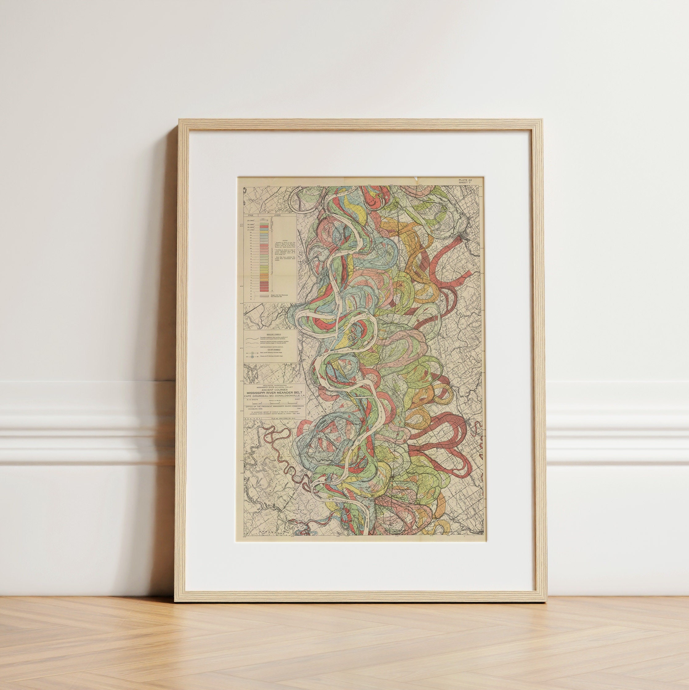 Ancient Courses: Mississippi River Meander Belt Map, Digital Download ...