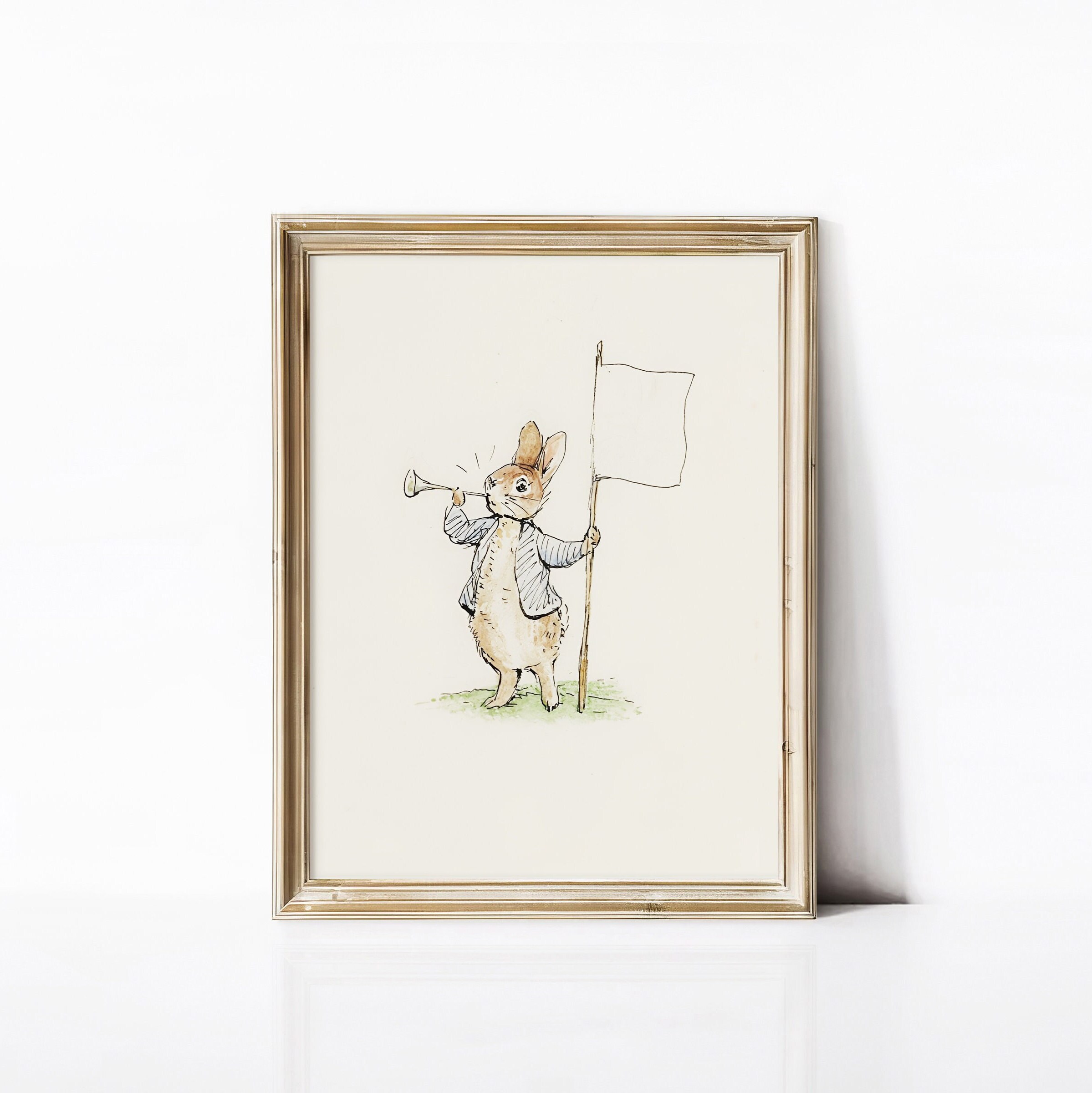 Vintage Peter Rabbit Sketch, Nursery Art Printable, Vintage Book ...