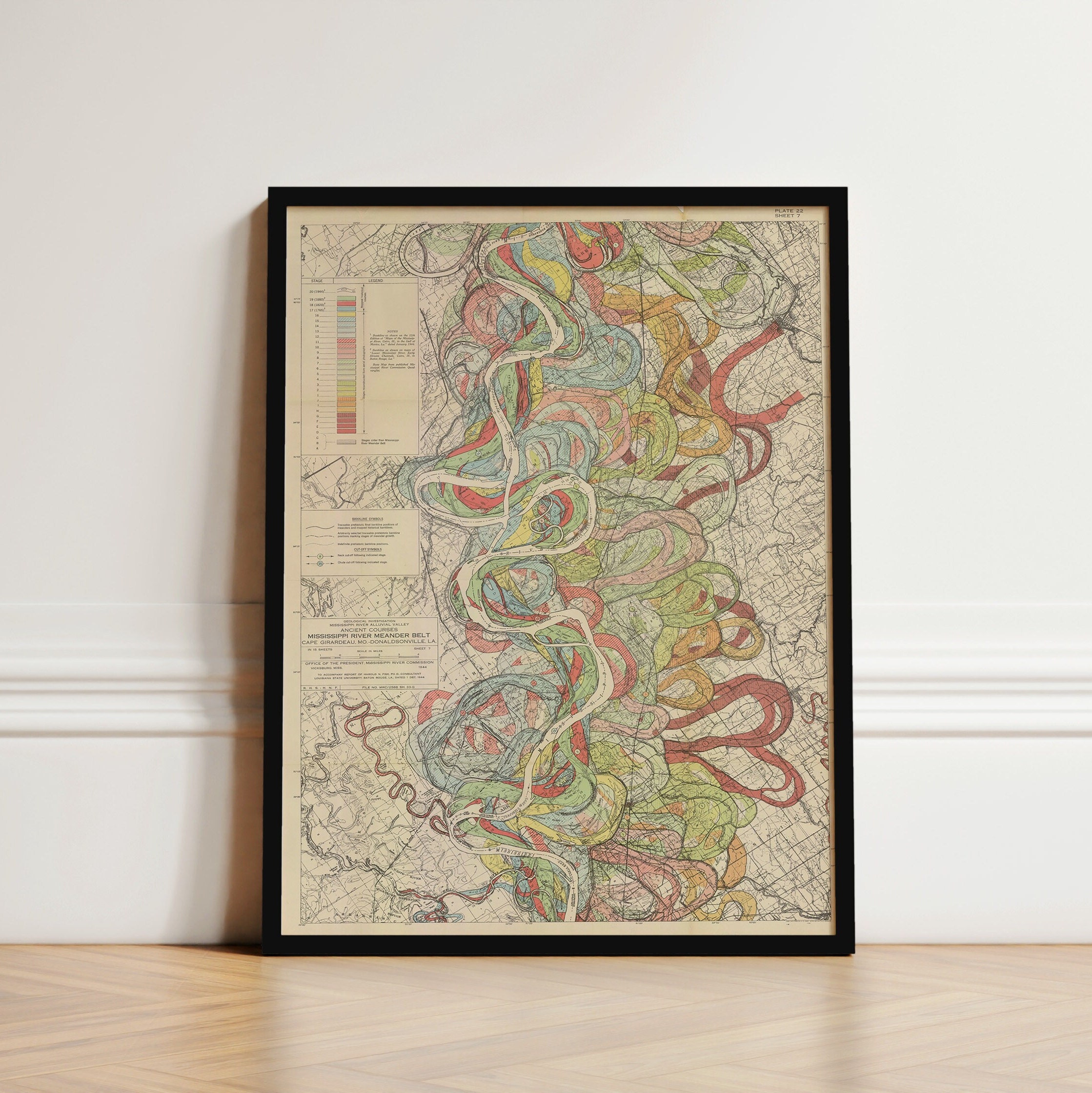 Ancient Courses: Mississippi River Meander Belt Map, Digital Download ...