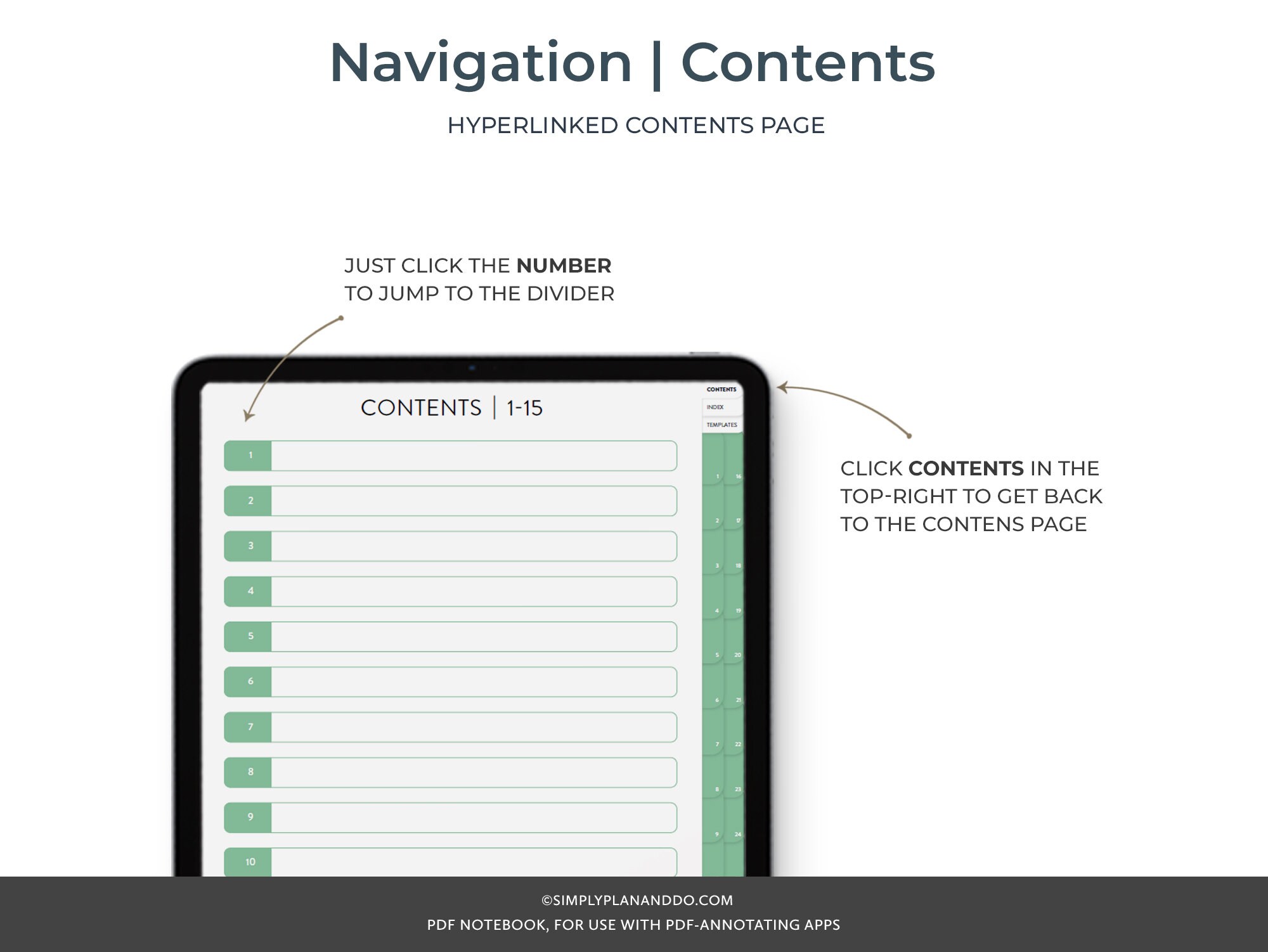 3 X 30-tab 15-sub Tab Digital Notebooks With 15 Subtabs Grid, Dot ...
