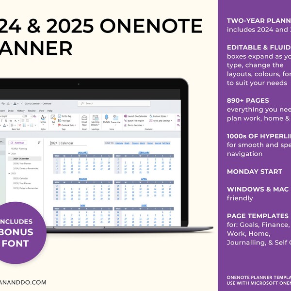 Onenote Template - Etsy