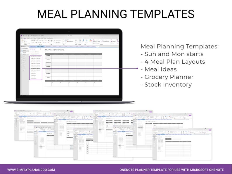 Onenote Template: Recipe Book & Meal Planner - Etsy