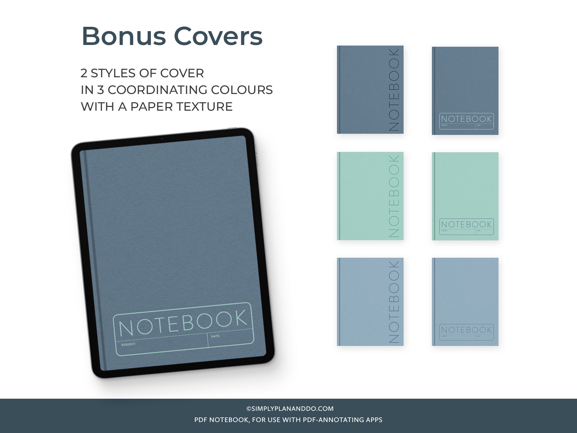 3 X 30-tab Digital Notebooks Plain, Lined & Half-lined Pages for ...