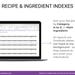 Onenote Recipe Book & Meal Planner: Digital Template (PDF) - Etsy